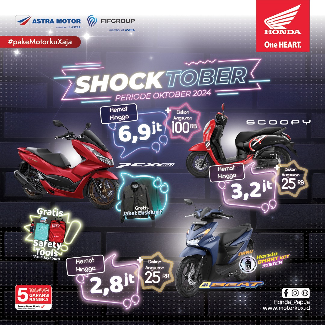 SHOCKTOBER", Promo Spesial Bagi Pelanggan Setia Honda di Papua ...